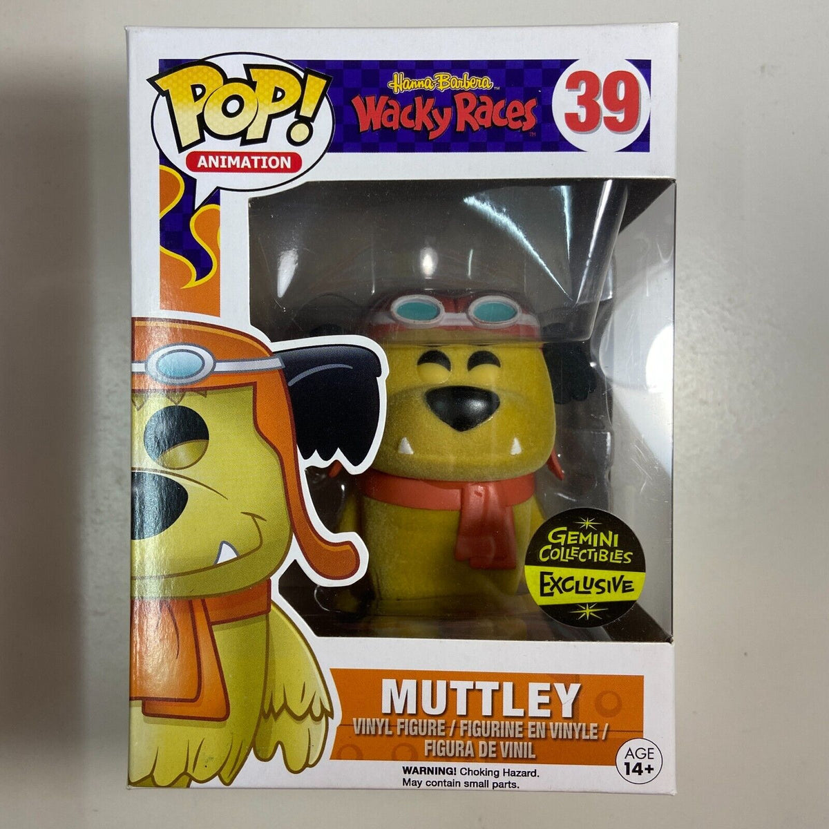 Hanna Barbera Wacky Races - Muttley (Flocked) Funko Pop 39 Gemini Excl ...